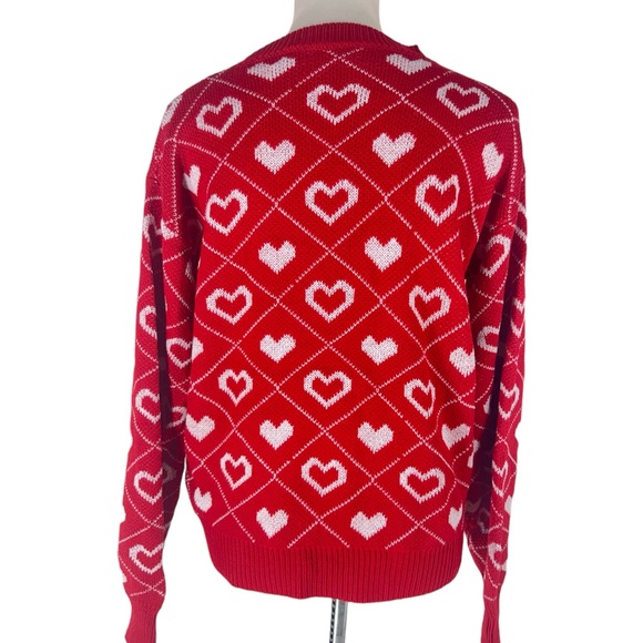 Sweaters | 143 Redwhite Heart Sweater | Poshmark